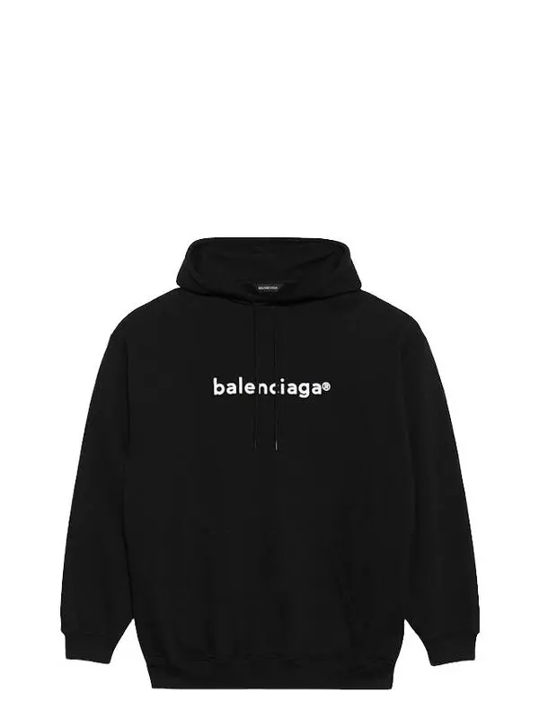 Balenciaga Medium Fit Hoodie - Black