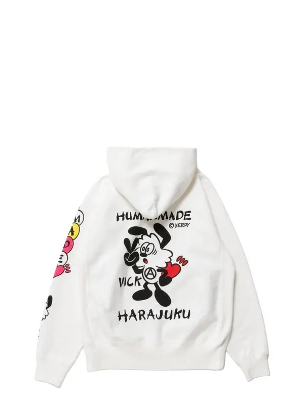 HUMAN MADE X Verdy Vick Pizza Hoodie - White