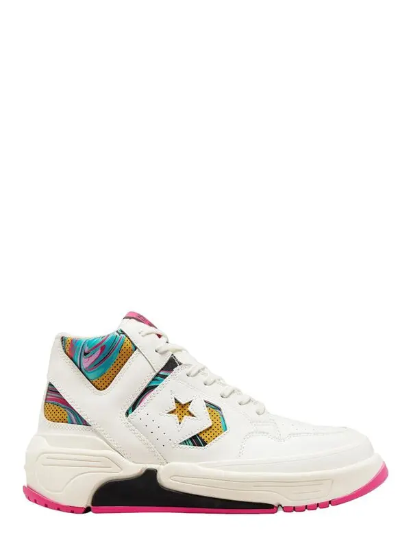 CONVERSE Weapon Cx Mid Throwback Craft Marbled Sneakers - Vintage White/prime Pink/black