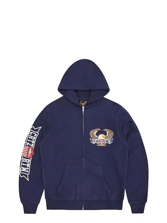 CORTEIZ Dipset Zip-up Hoodie - Navy Blue