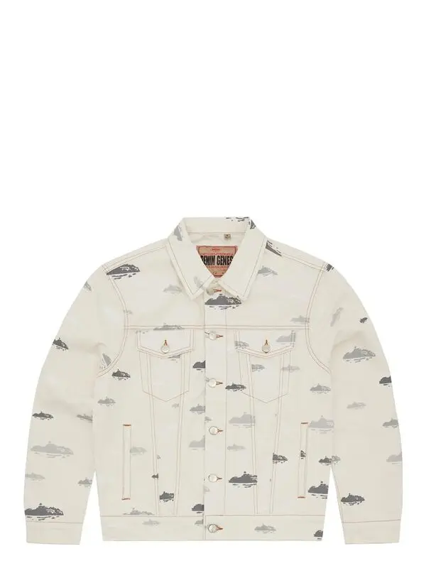 CORTEIZ Patterned Denim Jacket - White