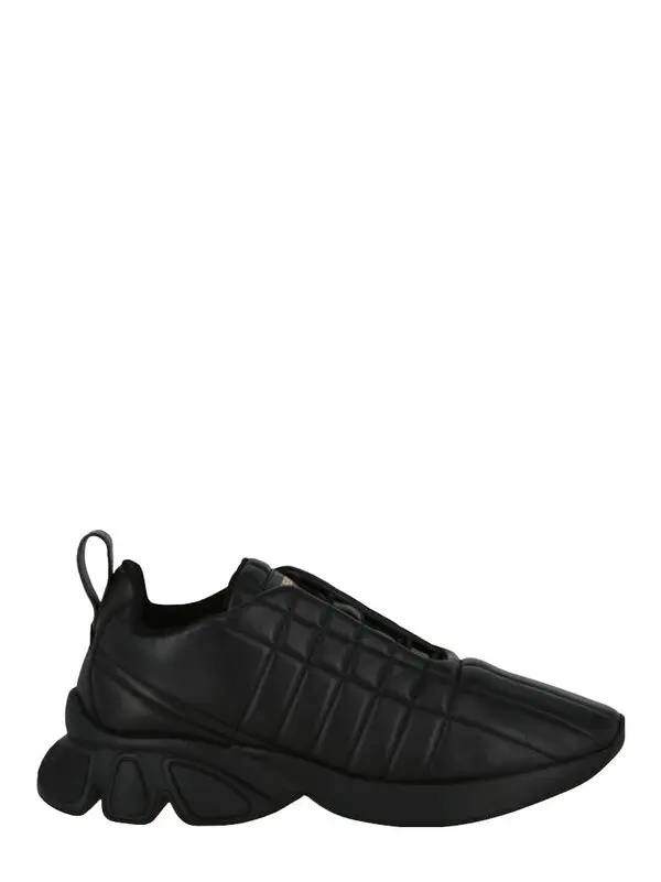 Burberry Quilted Leather Sneakers - Black