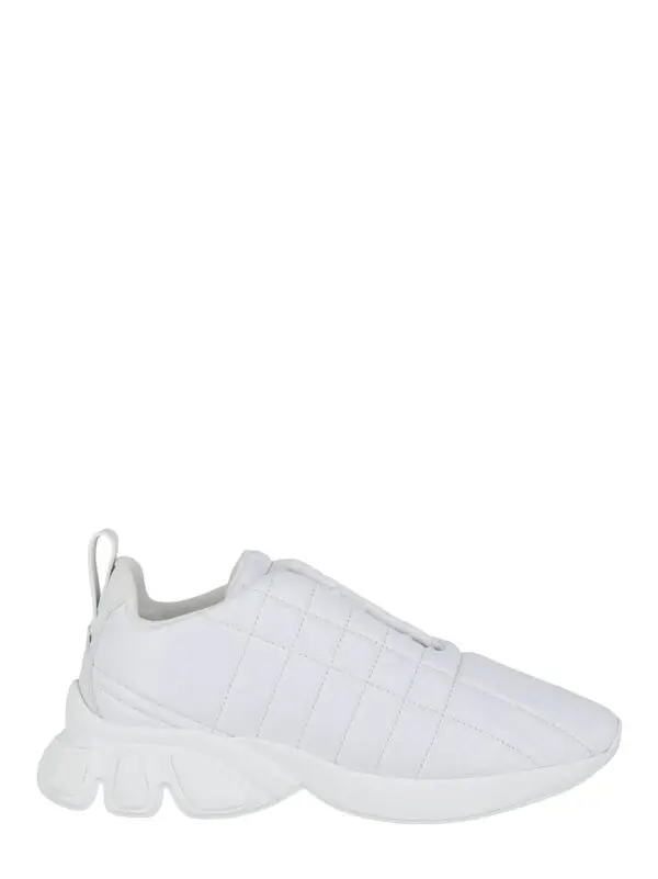 Burberry Quilted Leather Sneakers - White