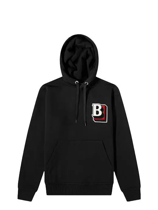 Burberry Logo Patch Hoodie - Black