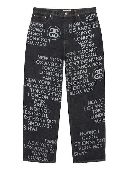 StÜssy Big Ol' Denim City Link Jean - Washed Black