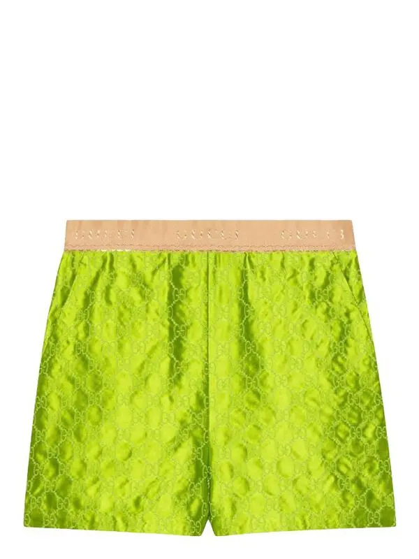 Gucci Gg Logo Shorts - Green