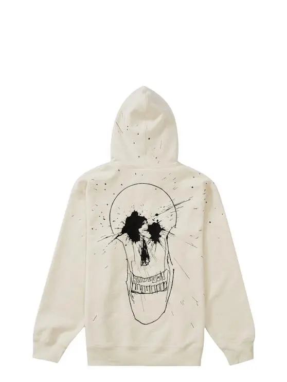 Supreme Ralph Steadman Skull Hooded Sweatshirt - Natural