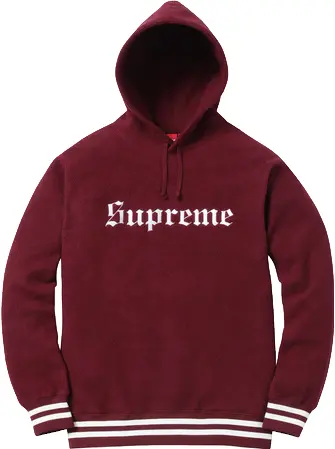 Supreme Reverse Fleece Hooded Sweatshirt - Burgundy