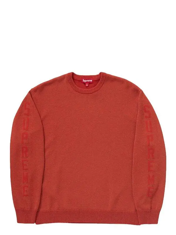 Supreme Reflective Crewneck Sweater - Orange