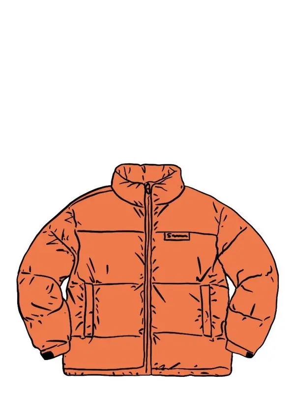 Supreme Reflective Speckled Down Jacket - Orange