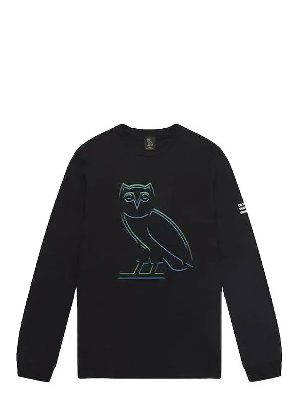 OVO Liquid Owl Long Sleeve Shirt - Black