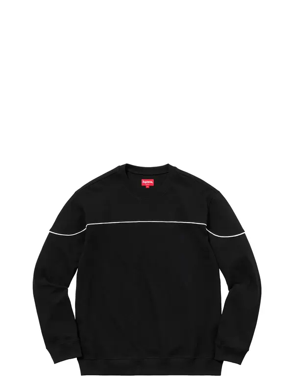 Supreme Yoke Piping Long Sleeve Top - Black