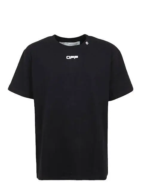 Off-White Oversized Fit Wavy Line T-shirt - Black