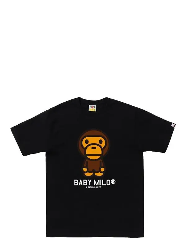 A BATHING APE Baby Milo Tee Shirt - Black
