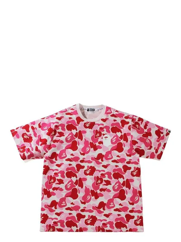 A BATHING APE Big Abc Camo Ape Head Relaxed Fit Tee Shirt - Pink