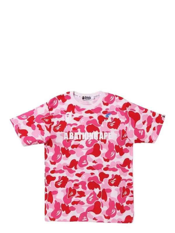 A BATHING APE Big Abc Camo Tee Shirt - Pink