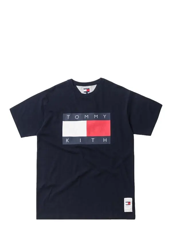 Kith X Tommy Hilfiger Flag Tee Shirt - Navy Blue