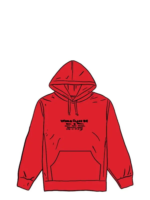 Supreme Best Of The Best Hooded Long Sleeve Top - Red