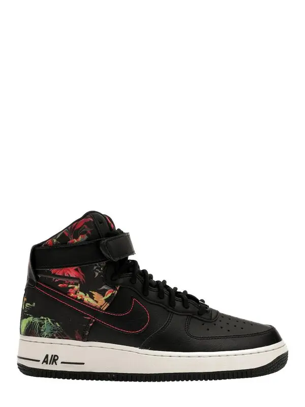Nike Air Force 1 High Floral Sneakers - Black/red Orbit/summit White
