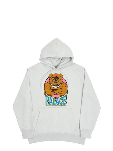 PALACE Bulldog Hood - Grey Marl