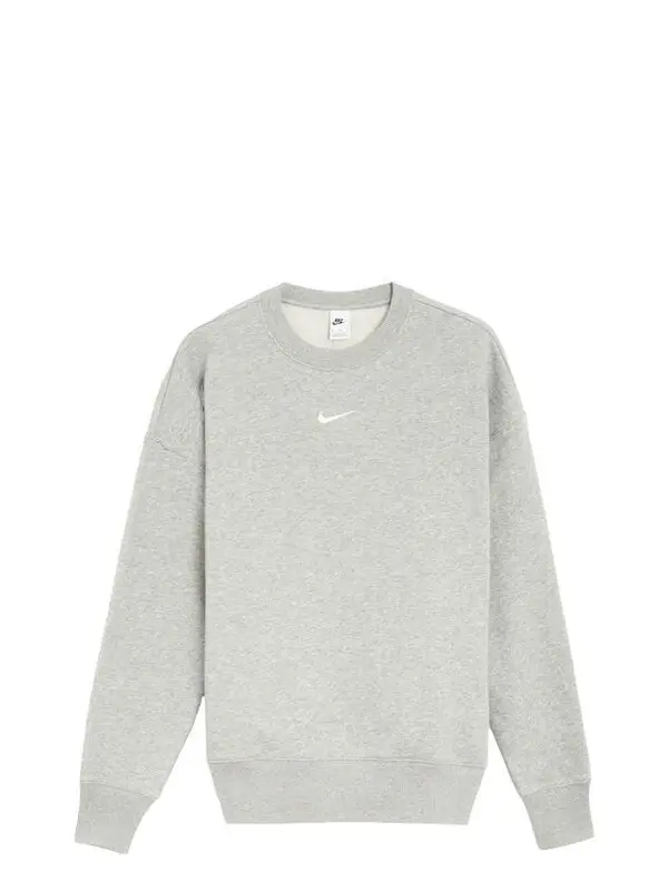 Nike Phoenix Fleece Oversized Crewneck Sweatshirt - Grey