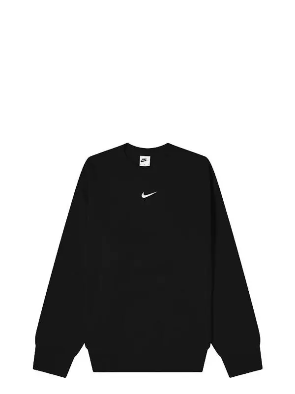 Nike Phoenix Fleece Oversized Crewneck Sweatshirt - Black