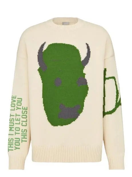 Dior X Cactus Jack Oversized Sweater - Ecru