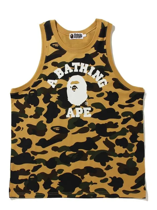 A BATHING APE 1st Camo College Tank Top - Yellow