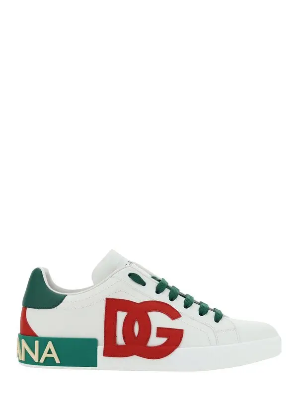 Dolce & Gabbana Portofino Sneakers - White/red/green