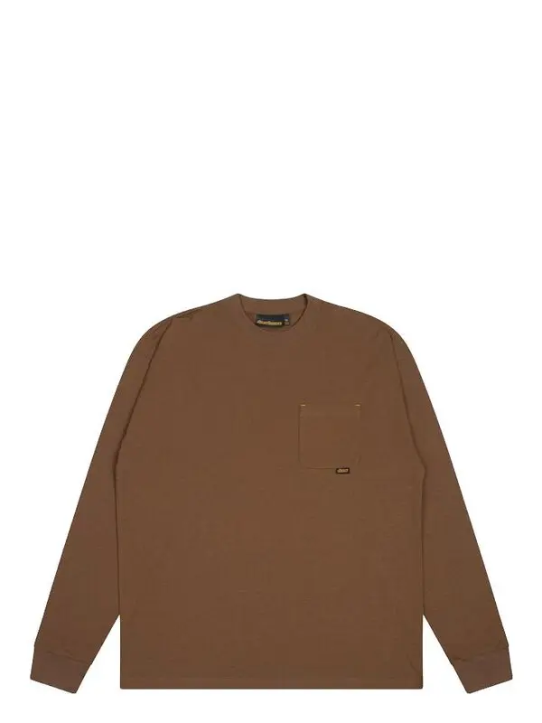Drew House Basic Long Sleeve Pocket Tee Shirt - Brown