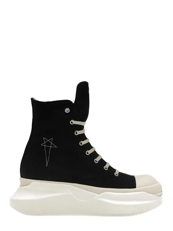 Rick Owens Abstract High-top Sneakers - Black/milk