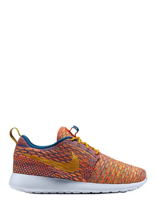 Nike Roshe One Flyknit Sneakers - Brigade Blue/sunset Glow/hyper Orange