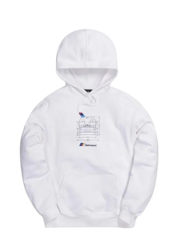 Kith X Bmw Front Dimensions Hoodie - White
