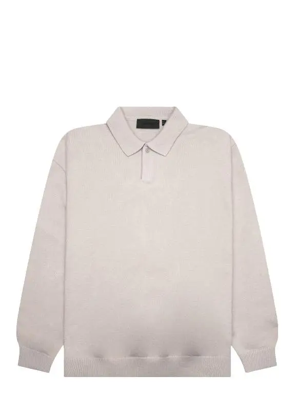 Fear Of God Essentials Knit Polo Shirt - Silver Cloud