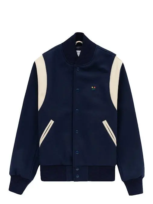 Aimé Leon Dore Crest Varsity Jacket - Navy Blue