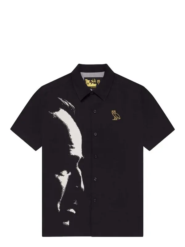 OVO X The Godfather Silk Shirt - Black