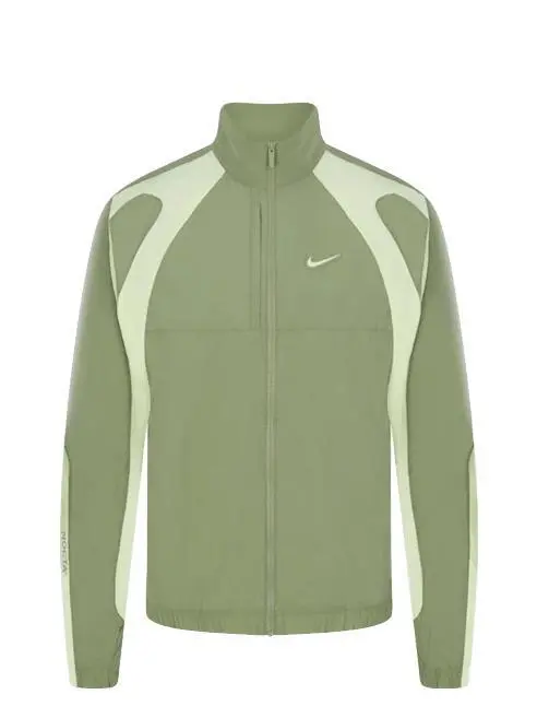 Nike X Nocta Northstar Nylon Track Jacket - Oil Green/light Liquid Lime