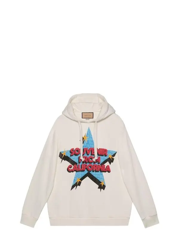 Gucci Printed Hoodie - White