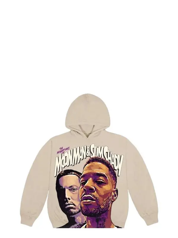 KID CUDI Moon & Slim Shady Hoodie - Cream