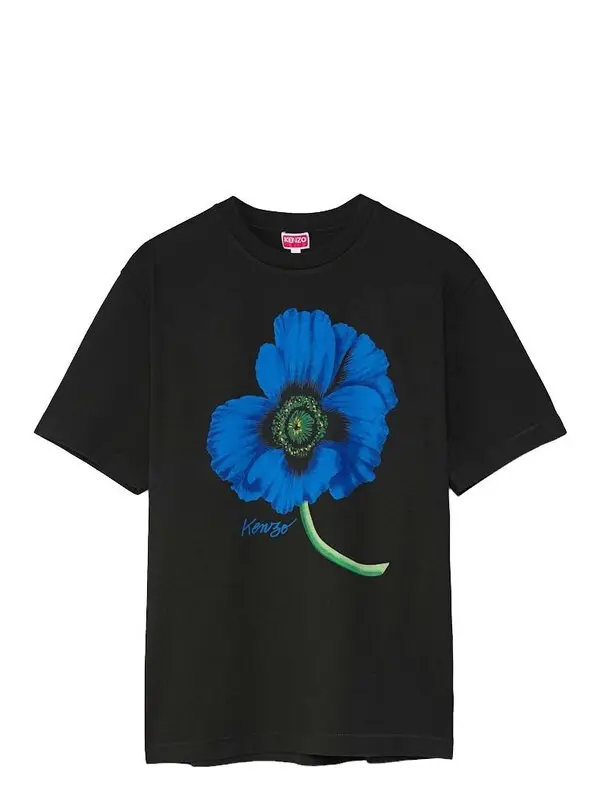 Kenzo Poppy Nigo Front Print T-shirt - Black