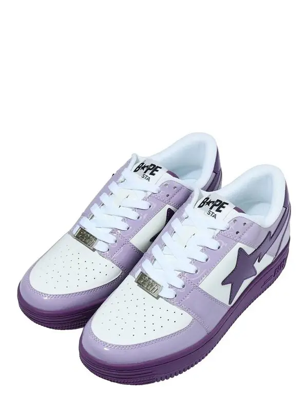 BAPE A Bathing Ape Sta Low Sneakers - White/purple