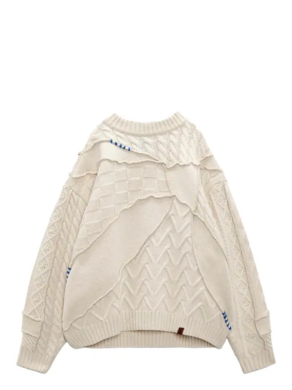 ADER ERROR X Zara Oversized Knit Sweater - Ecru