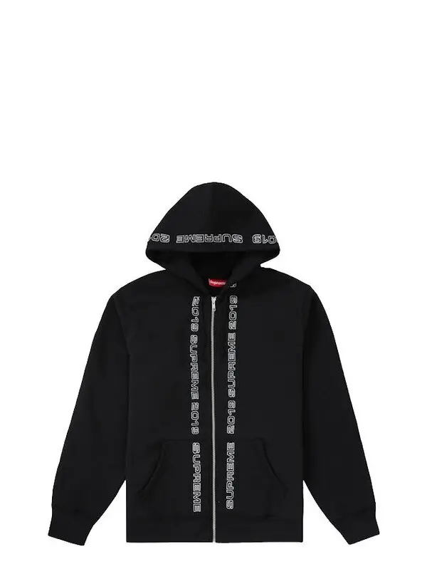 Supreme Topline Zip Up Sweatshirt - Black