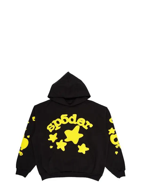 SP5DER Beluga Hoodie - Onyx/yellow