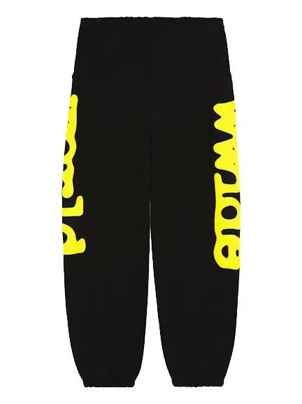 SP5DER Beluga Sweatpants - Onyx/yellow