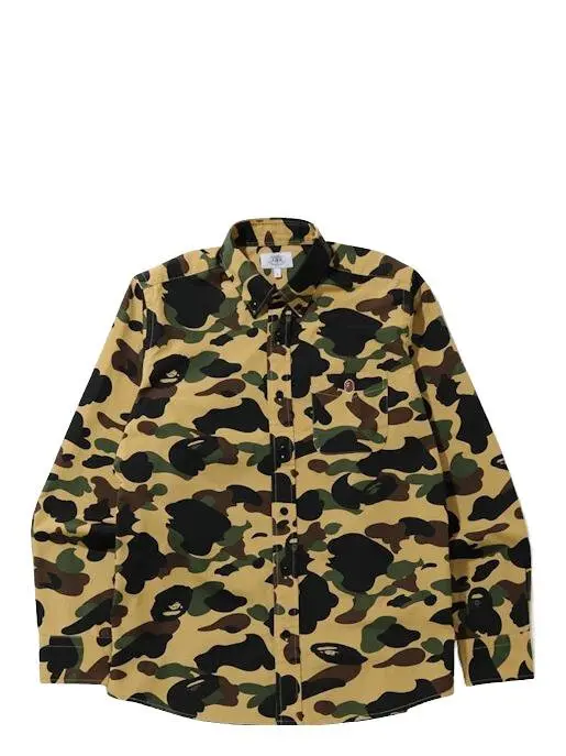 A BATHING APE 1st Camo Bd Long Sleeve Shirt - Yellow