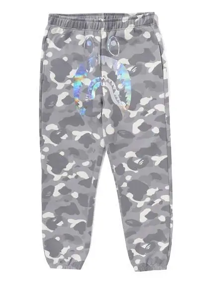 A BATHING APE City Camo Shark Sweatpants - Gray