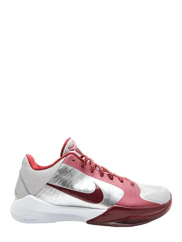 Nike Kobe 5 Lower Merion Aces Sneakers - Metallic Silver/team Red/white