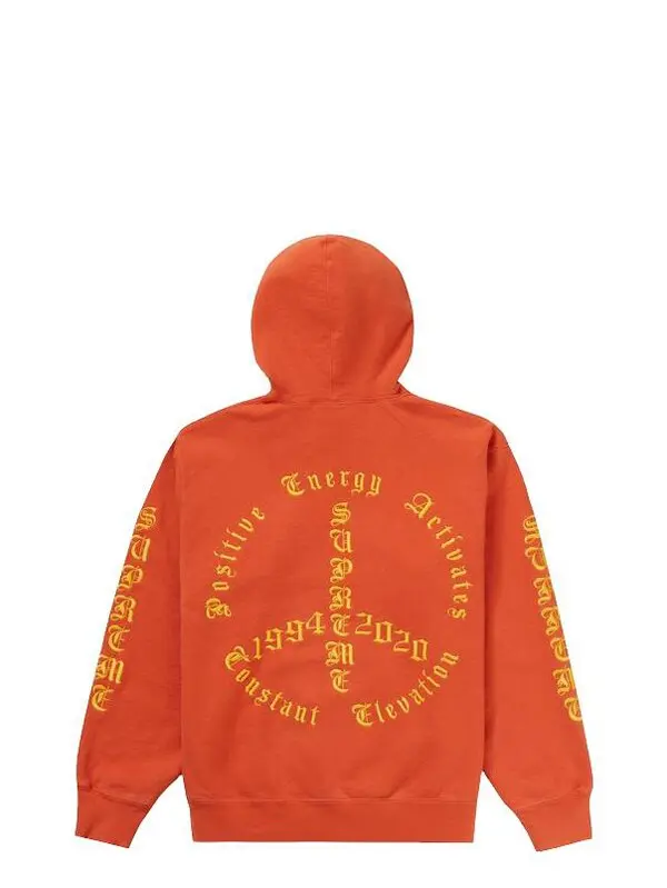 Supreme Peace Hooded Sweatshirt - Burnt Orange