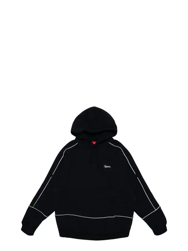 Supreme Piping Hooded Sweatshirt - Black